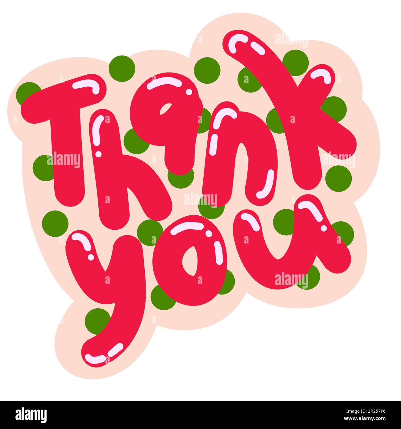 Hand drawn illustration sticker of thank you card. Thankful grateful ...
