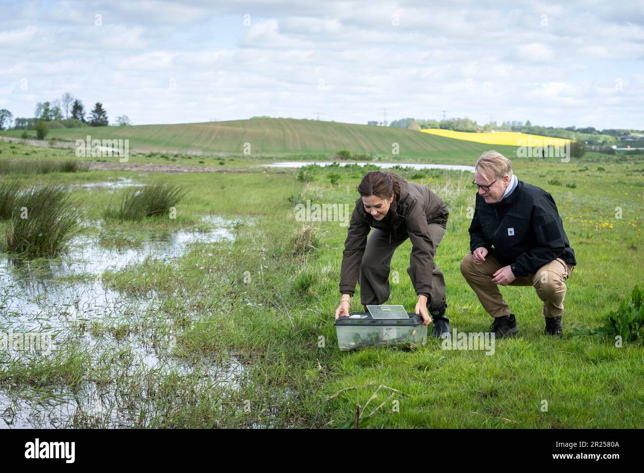 Denmark's Crown Princess Mary and Bo OEksnebjerg, Secretary General of ...