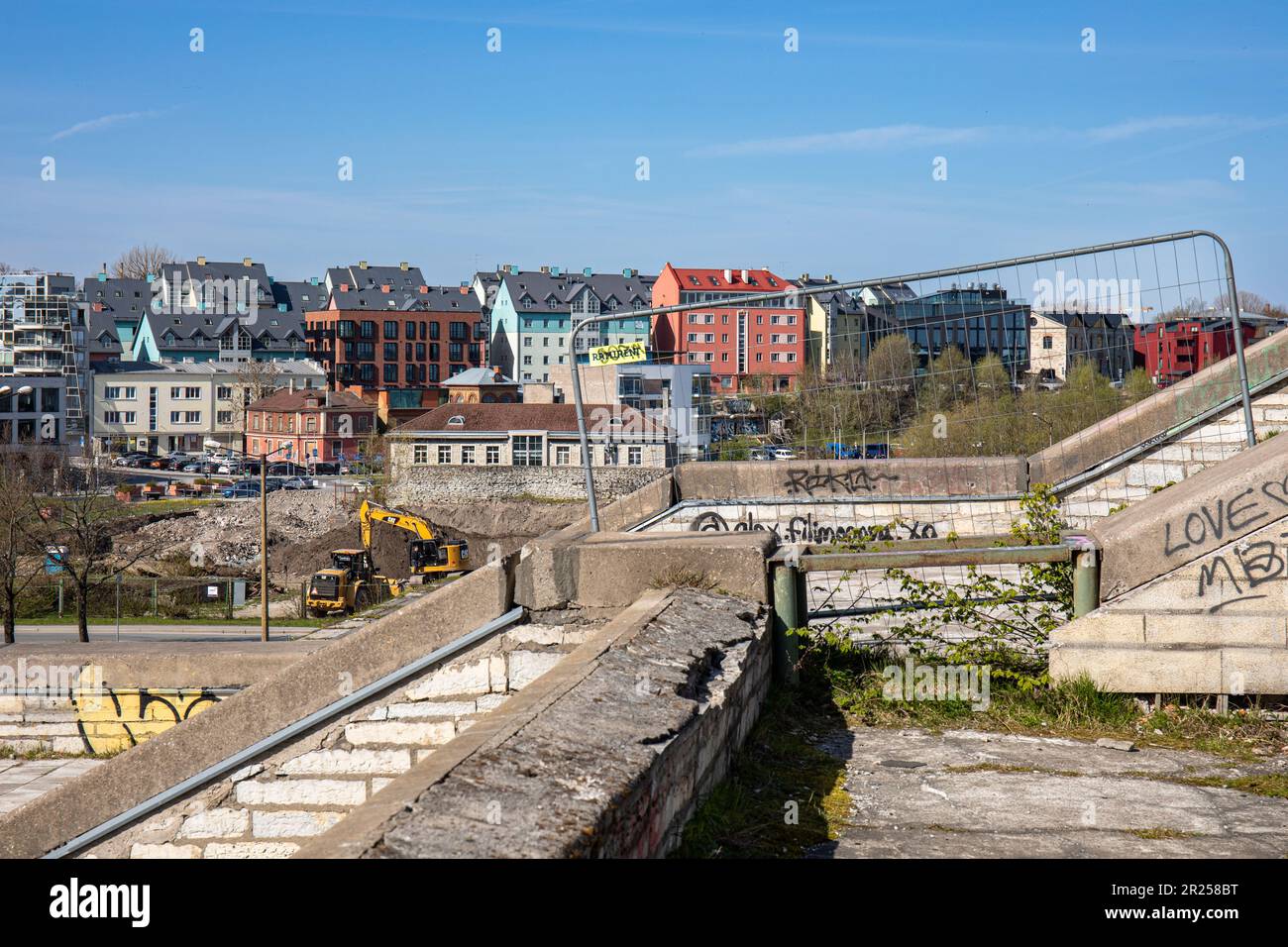Derelict structures of soviet-era Linnahall culture and sports center ...