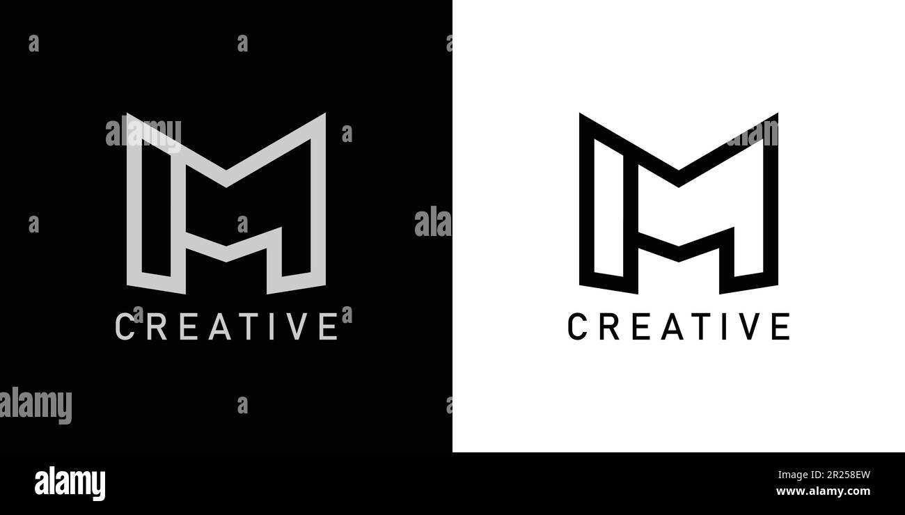Letter M logo design. Simple vector design editable Stock Vector Image ...