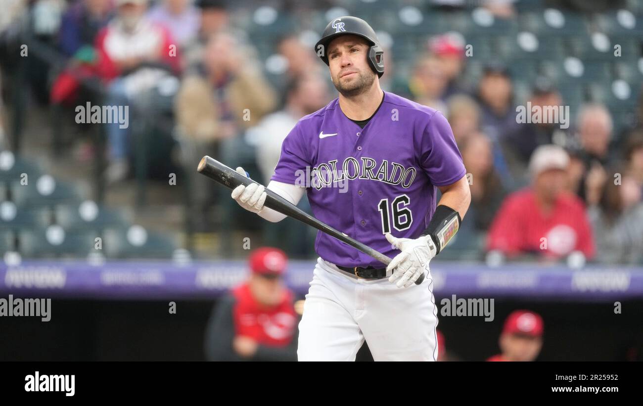 Colorado Rockies catcher Austin Wynns (16) in the second inning of a ...