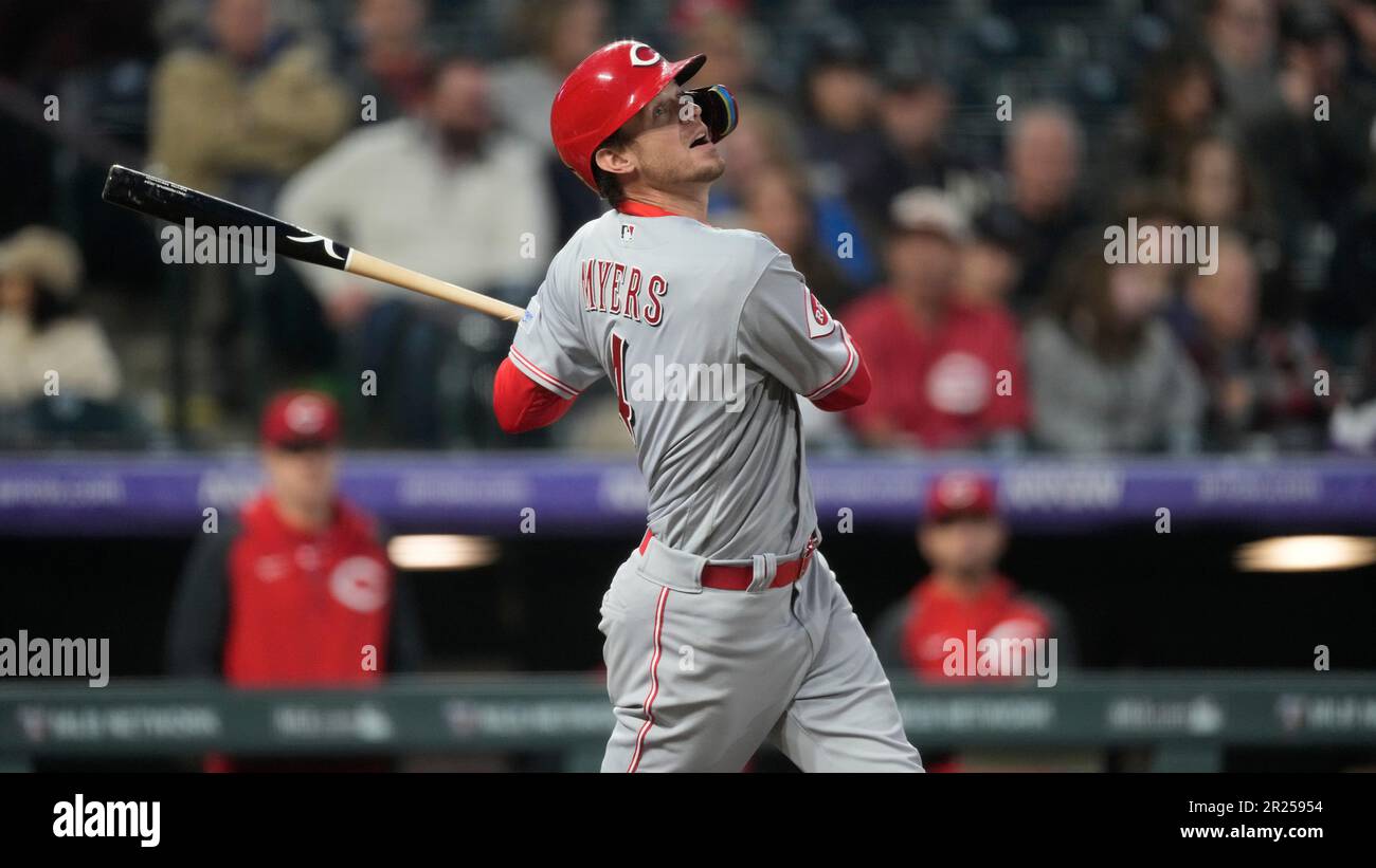 Cincinnati Reds right fielder Wil Myers (4) in the fifth inning of a ...