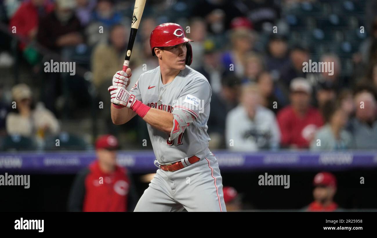 Cincinnati Reds catcher Tyler Stephenson (37) in the fifth inning of a ...