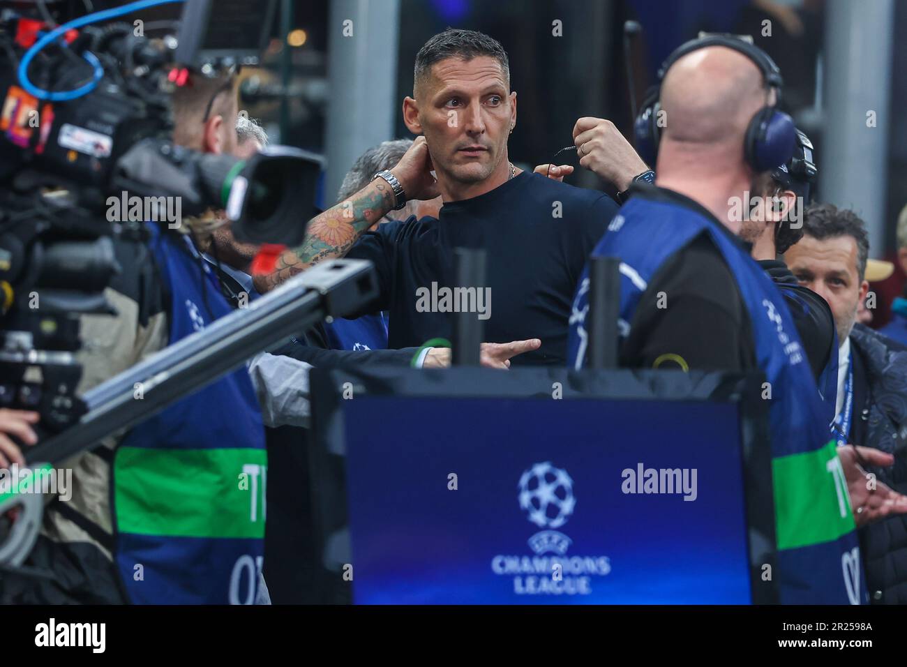 Milan, Italy. 16th May, 2023. Marco Materazzi looks on during the UEFA ...