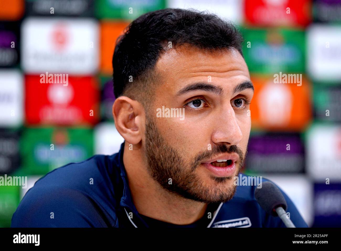 AZ Alkmaar's Vangelis Pavlidis during a press conference at the AFAS ...