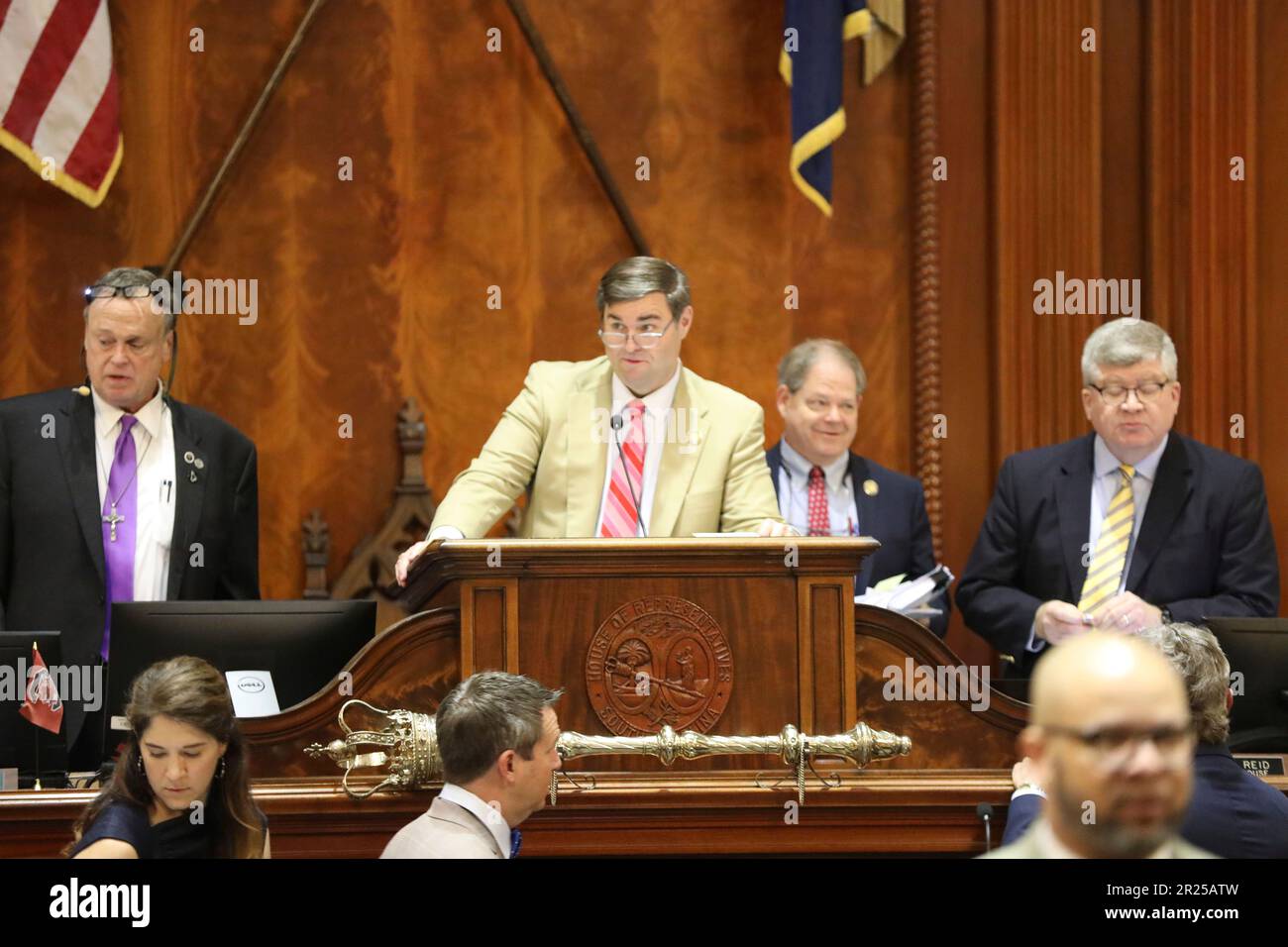 South Carolina House Speaker Murrell Smith presides over the House as ...