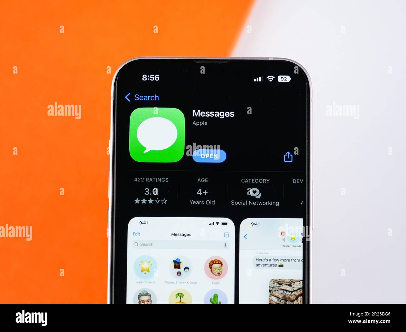 Assam, india - February 19, 2021 : iMessage logo on phone screen stock ...