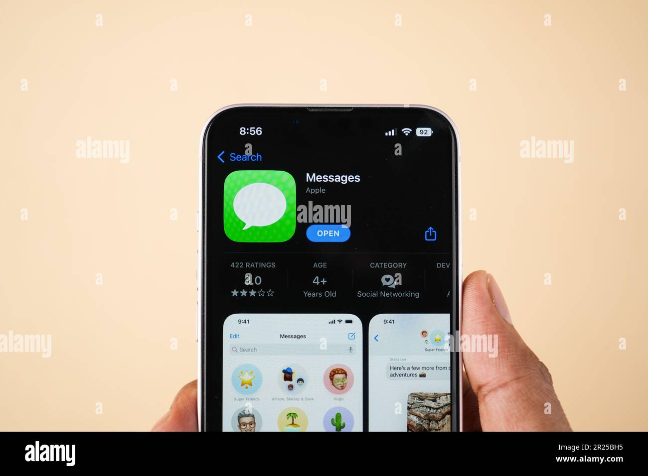 Assam, india - February 19, 2021 : iMessage logo on phone screen stock ...