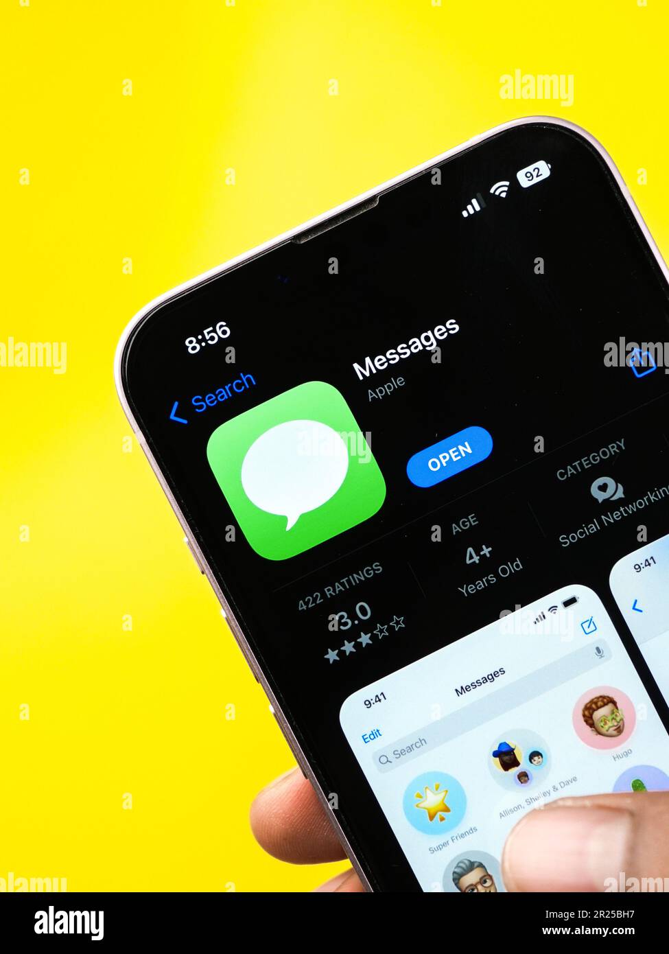 Assam, india - February 19, 2021 : iMessage logo on phone screen stock ...