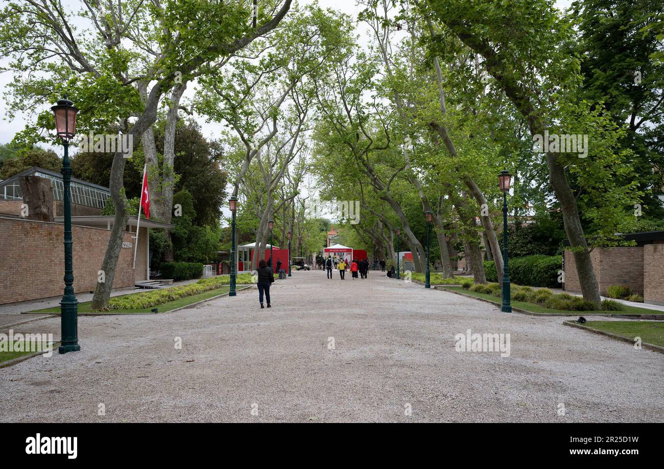 Venice, Italy, 17/05/2023, A general view inside the Giardini area of ...