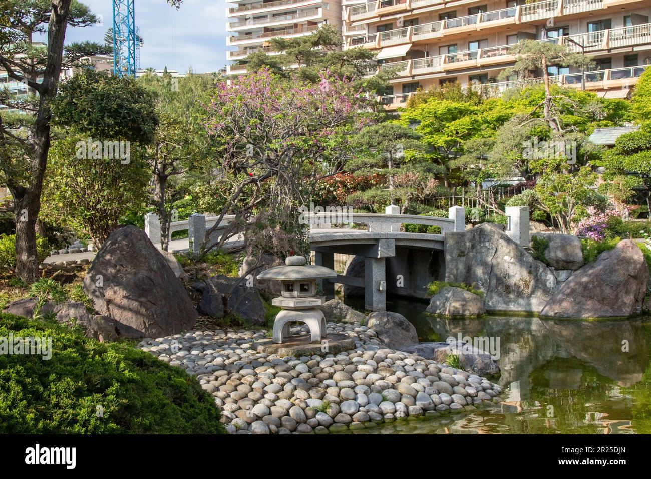 Monaco, Monaco, April 21st 2023:- A view of the Japanese Garden in ...