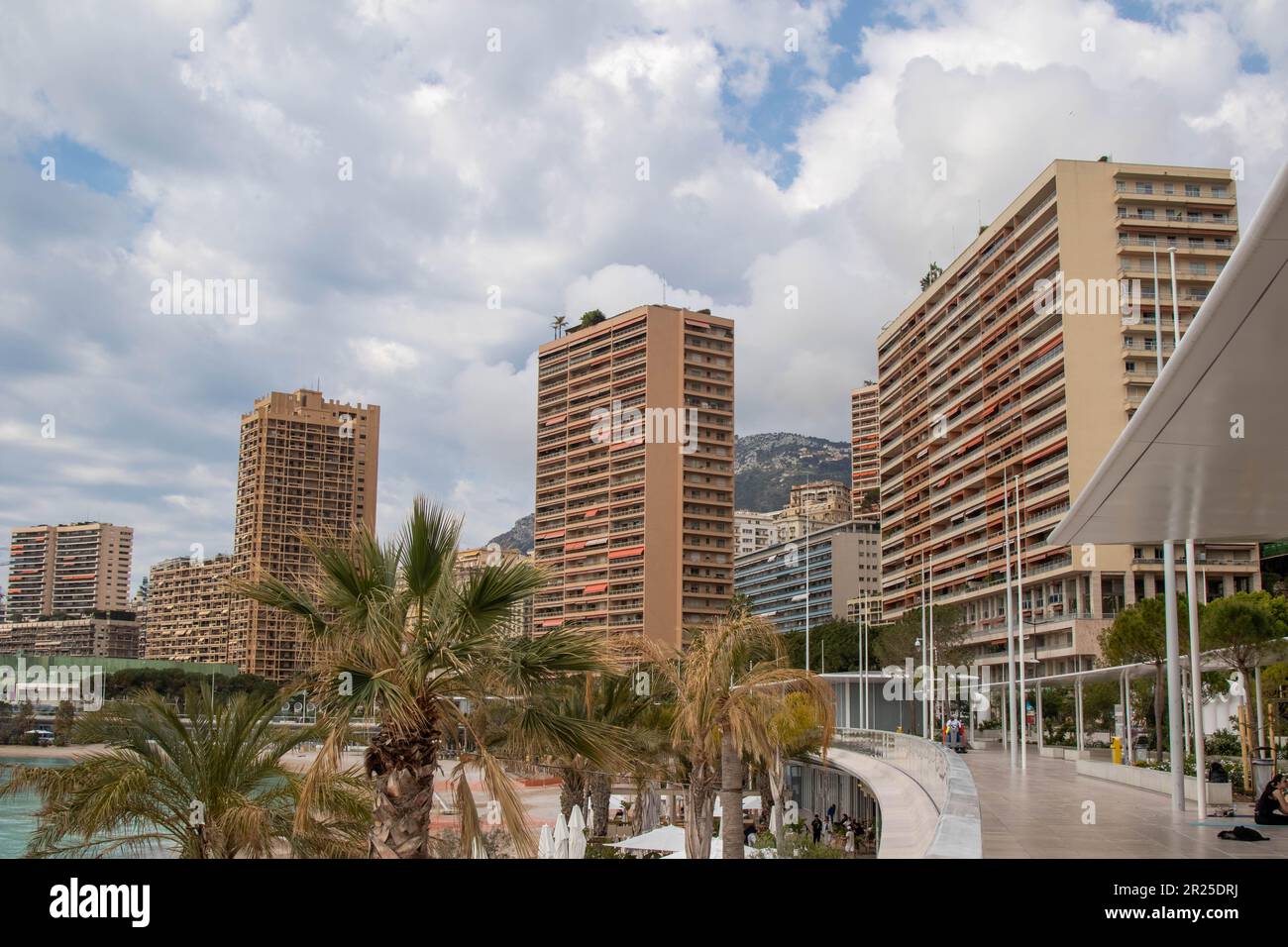 Monaco, Monaco, April 21st 2023:- A view of residential buildings along ...