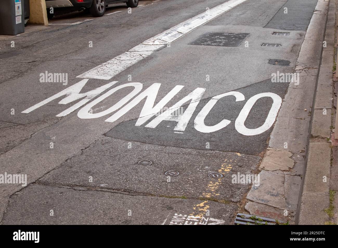 Monaco, Monaco, April 22nd 2023:- A view of the border between the ...