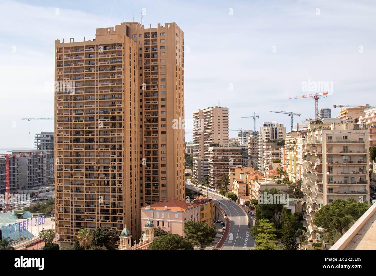 Monaco, Monaco, April 22nd 2023:- A view of residential buildings along ...