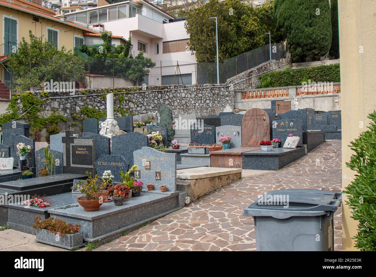 Monaco, Monaco April 22nd 2023:- The cemetery in Monaco, Cimetière de ...