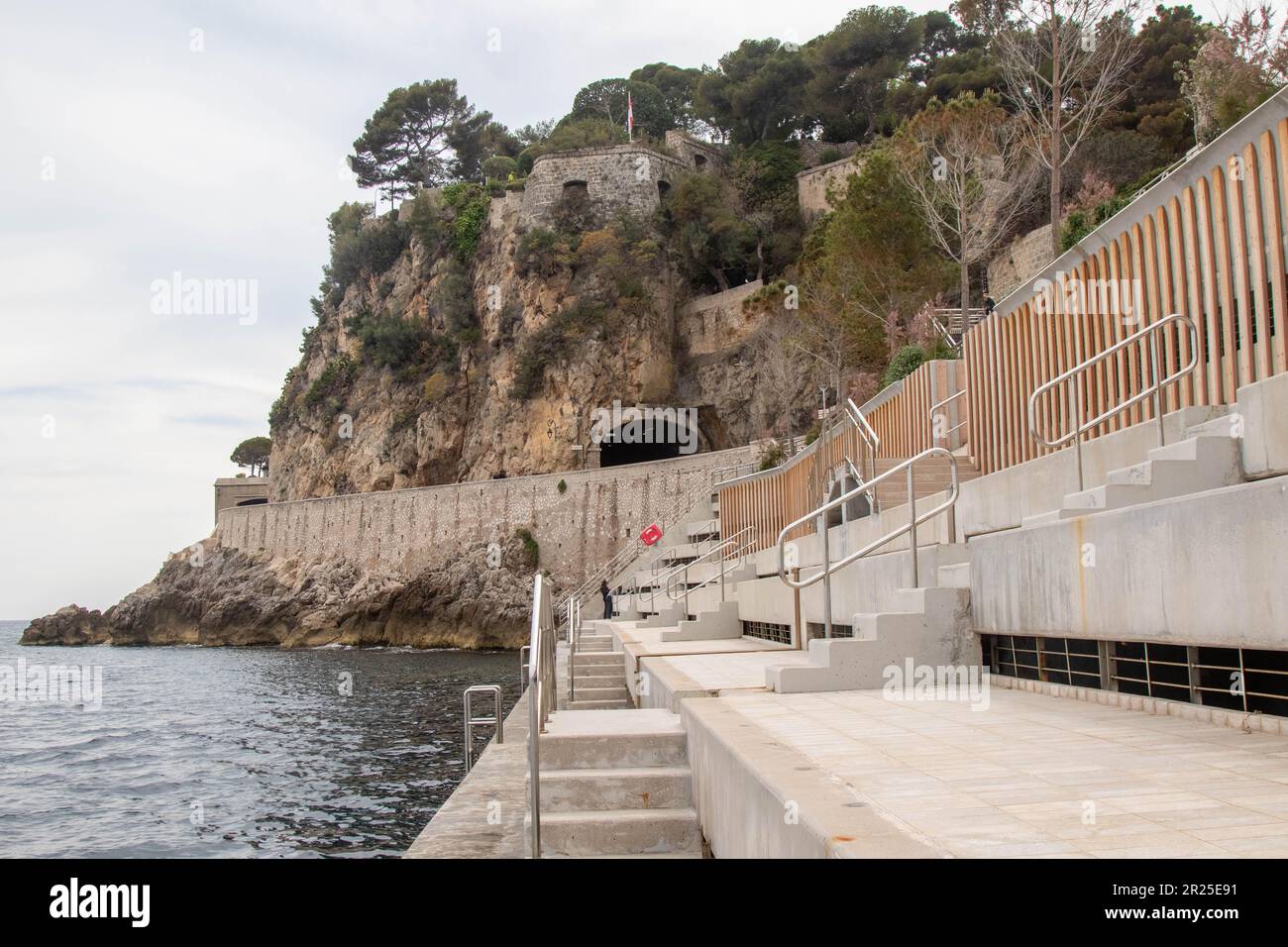 Monaco, Monaco, April 22nd 2023:- A view of The Solarium Beach in La ...