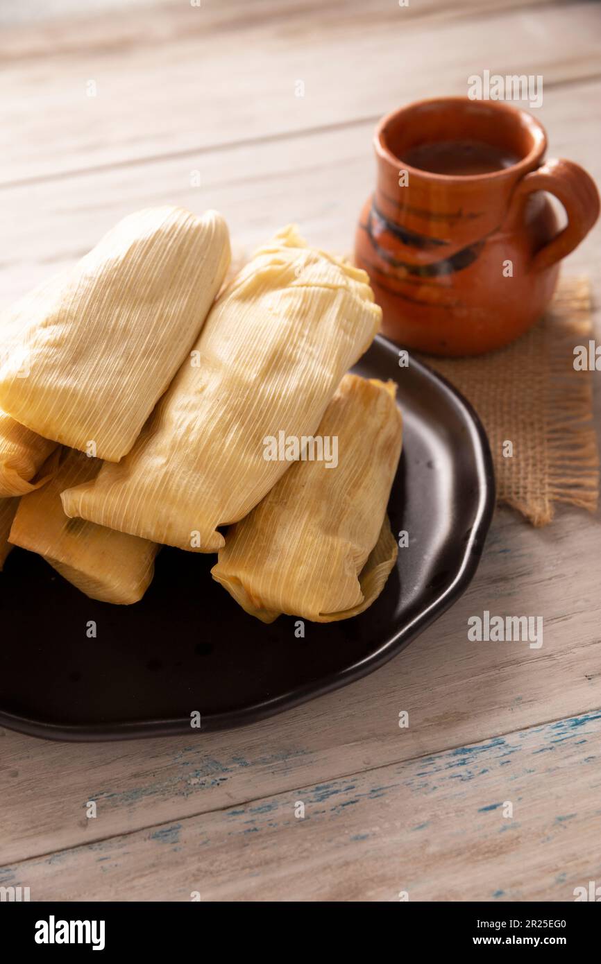 Tamales. Prehispanic dish typical of Mexico and some Latin American ...