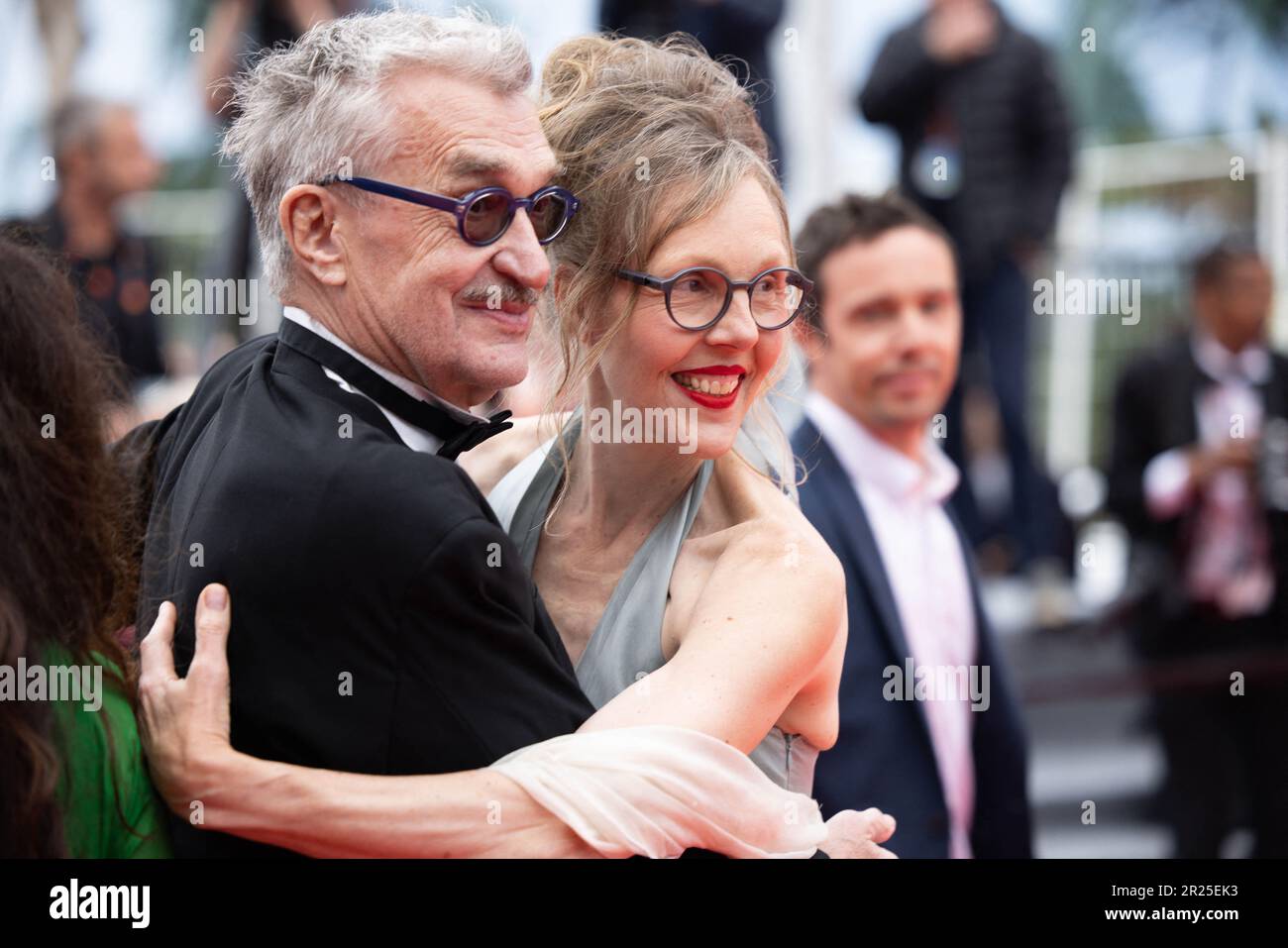 Cannes, France. 17th May, 2023. Director Wim Wenders and Donata Wenders ...