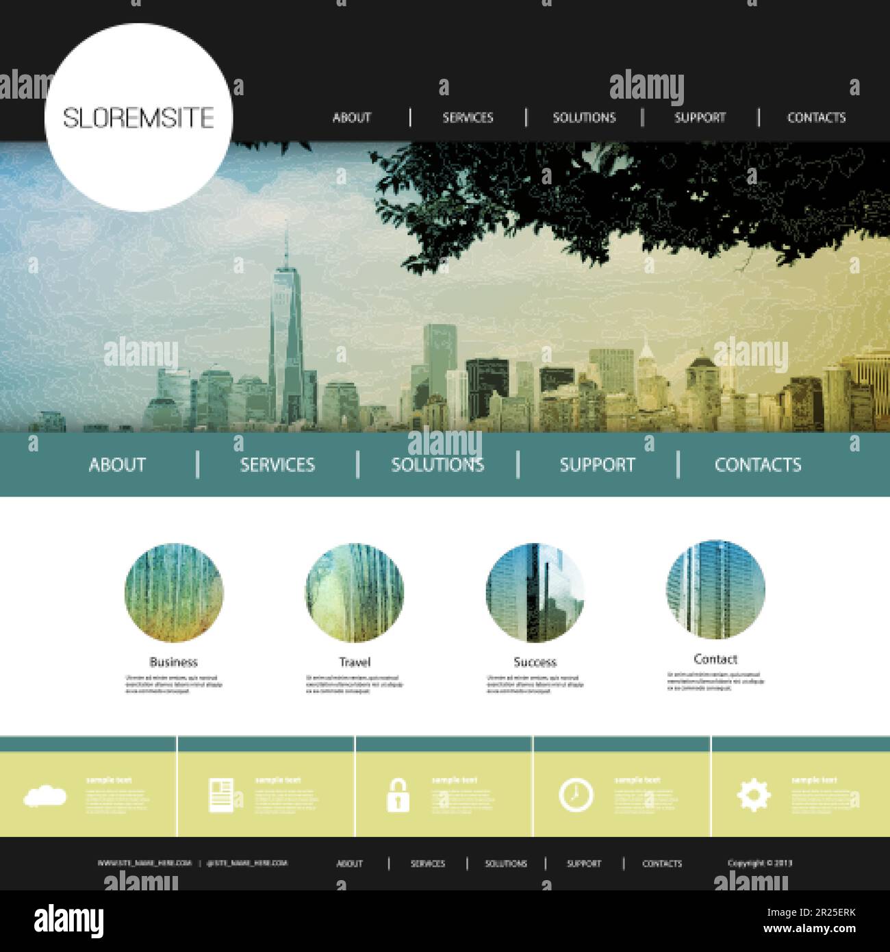 Green building environment tall Stock Vector Images - Alamy