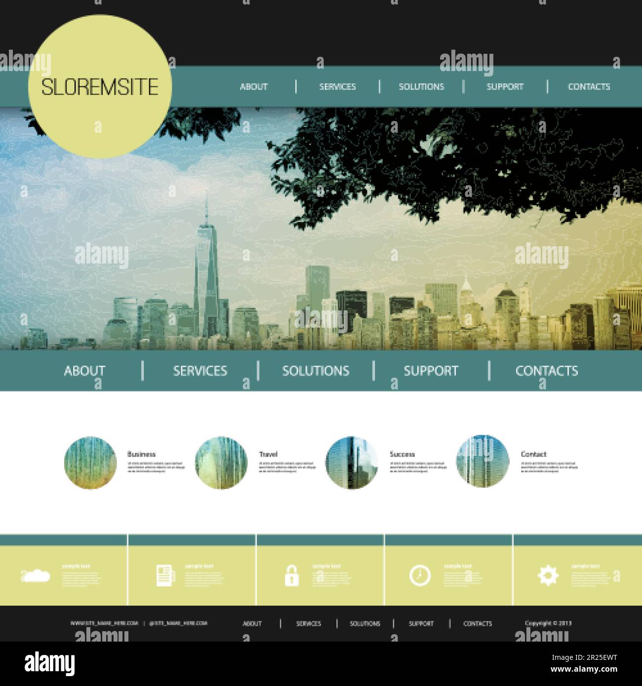 Green building environment tall Stock Vector Images - Alamy