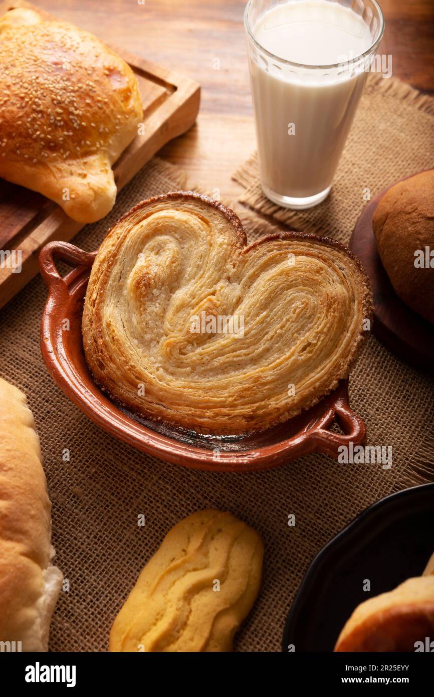 Oreja. Mexican sweet bread made with puff pastry, its name comes from ...