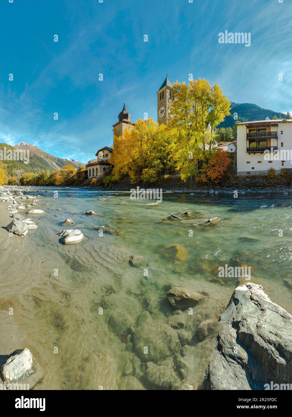 Tour Planta, Reformed church at the river Inn *** Local Caption ...