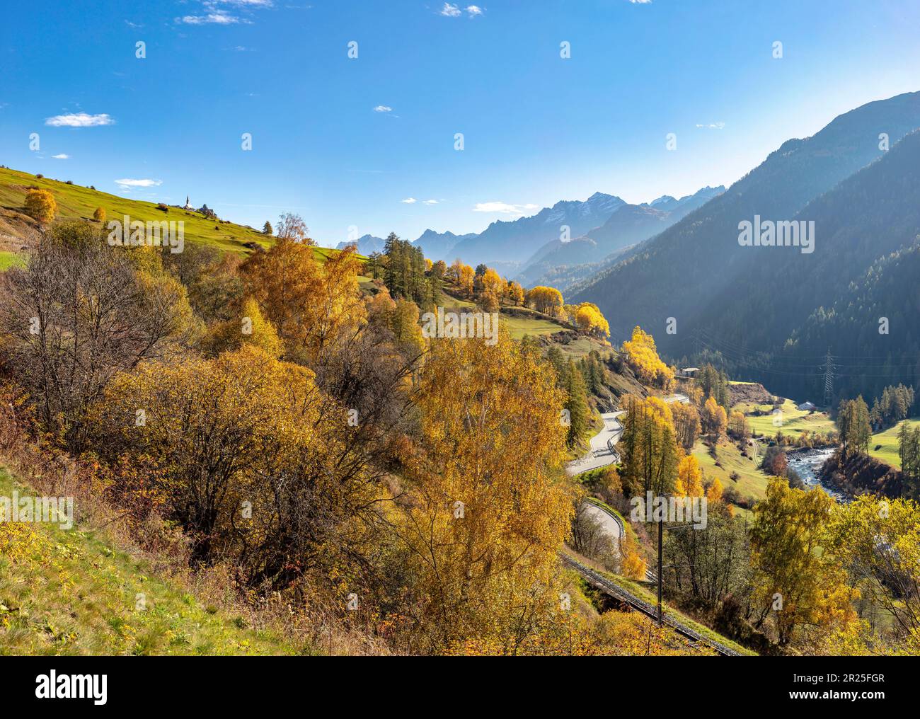 The Inn valley *** Local Caption *** Lavin - Guarda, , Switzerland ...
