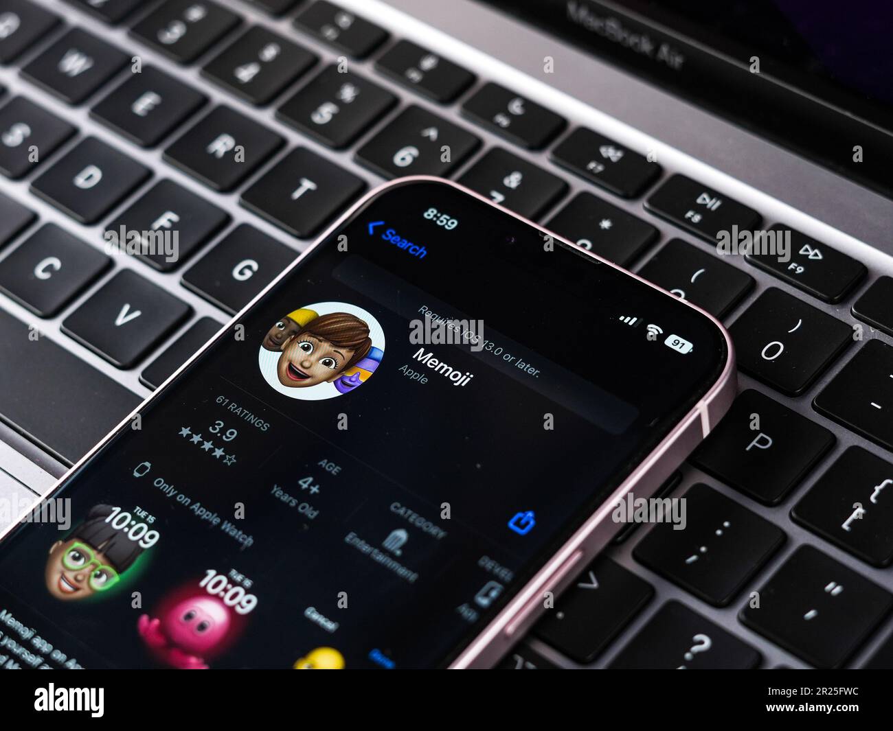 Assam, india - March 30, 2021 : Memoji logo on phone screen stock image ...