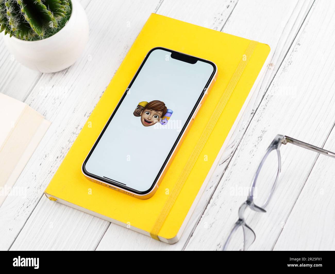 Assam, india - March 30, 2021 : Memoji logo on phone screen stock image ...