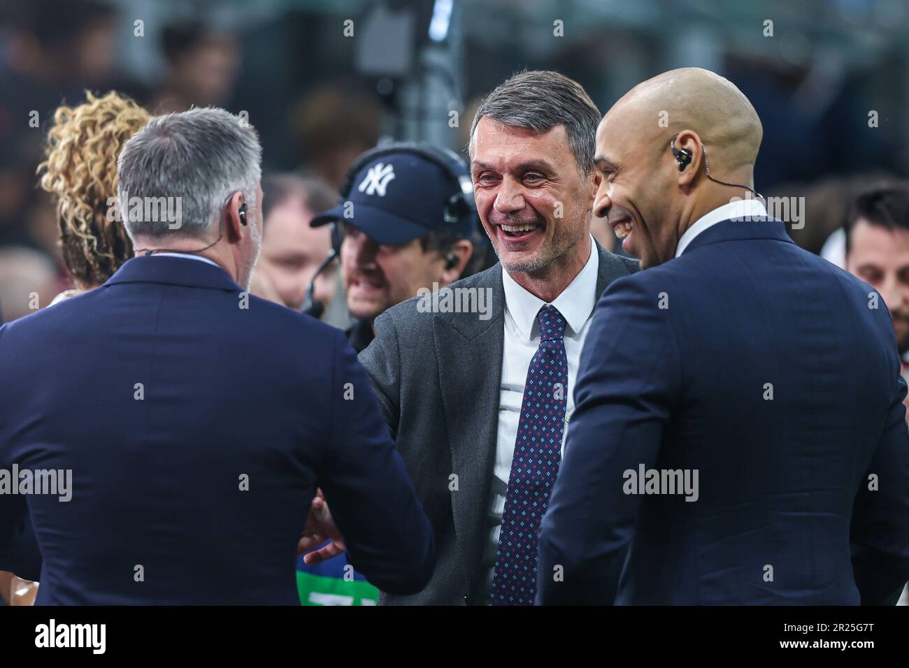 Paolo Maldini Technical Area Director of AC Milan smiling during the ...