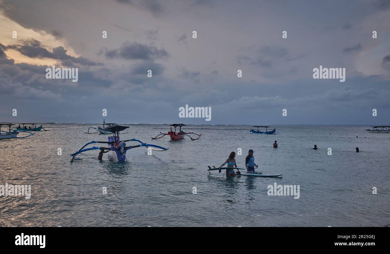 Pantai Jerman (German Beach) in Kuta, Bali Indonesia sunset shot ...