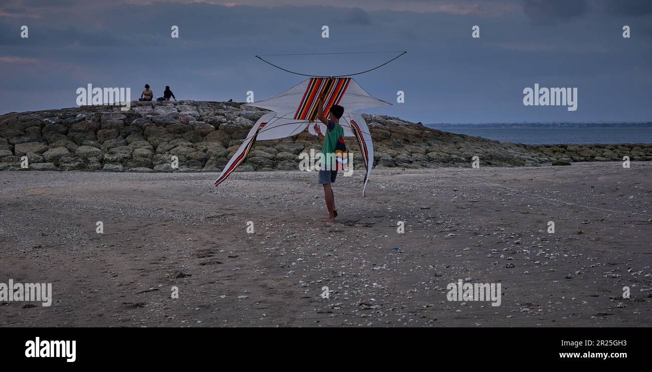 Pantai Jerman (German Beach) in Kuta, Bali Indonesia sunset shot ...