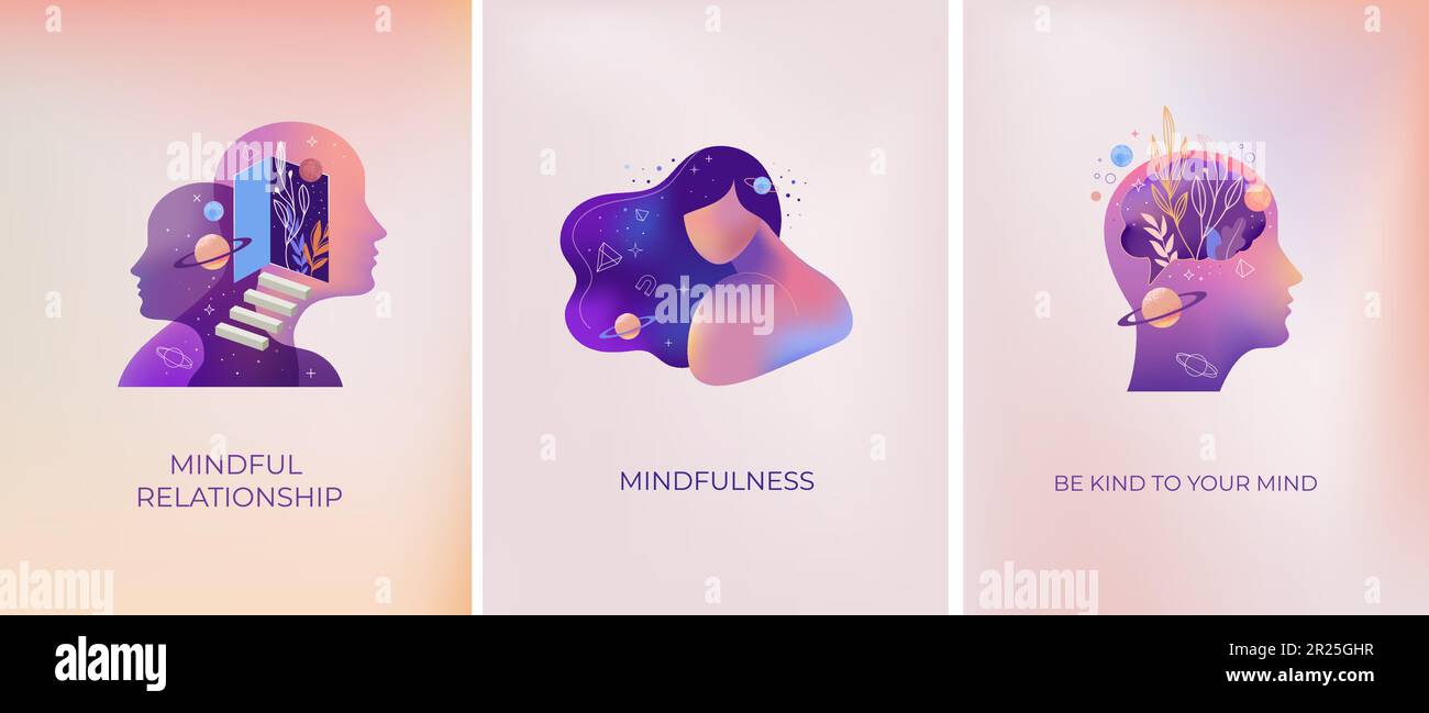 Psychology, Dream, Mental Health concept collection of illustrations ...
