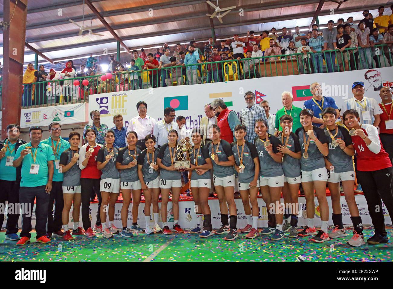 Bangabandhu IHF Challenge Trophy Women’s (Youth & Junior) 2023 final match between Bangladesh ...