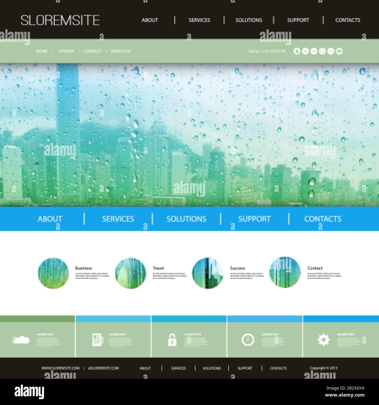 Website Design for Your Business with Skyscraper Background Stock ...