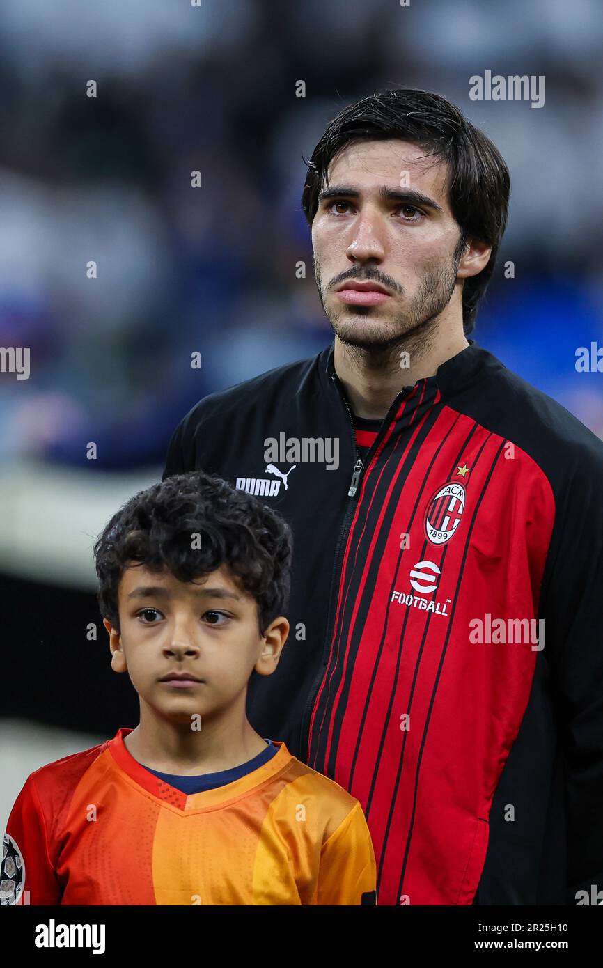 Milan, Italy. 16th May, 2023. May 16, 2023, Milan, Italy: Sandro Tonali ...
