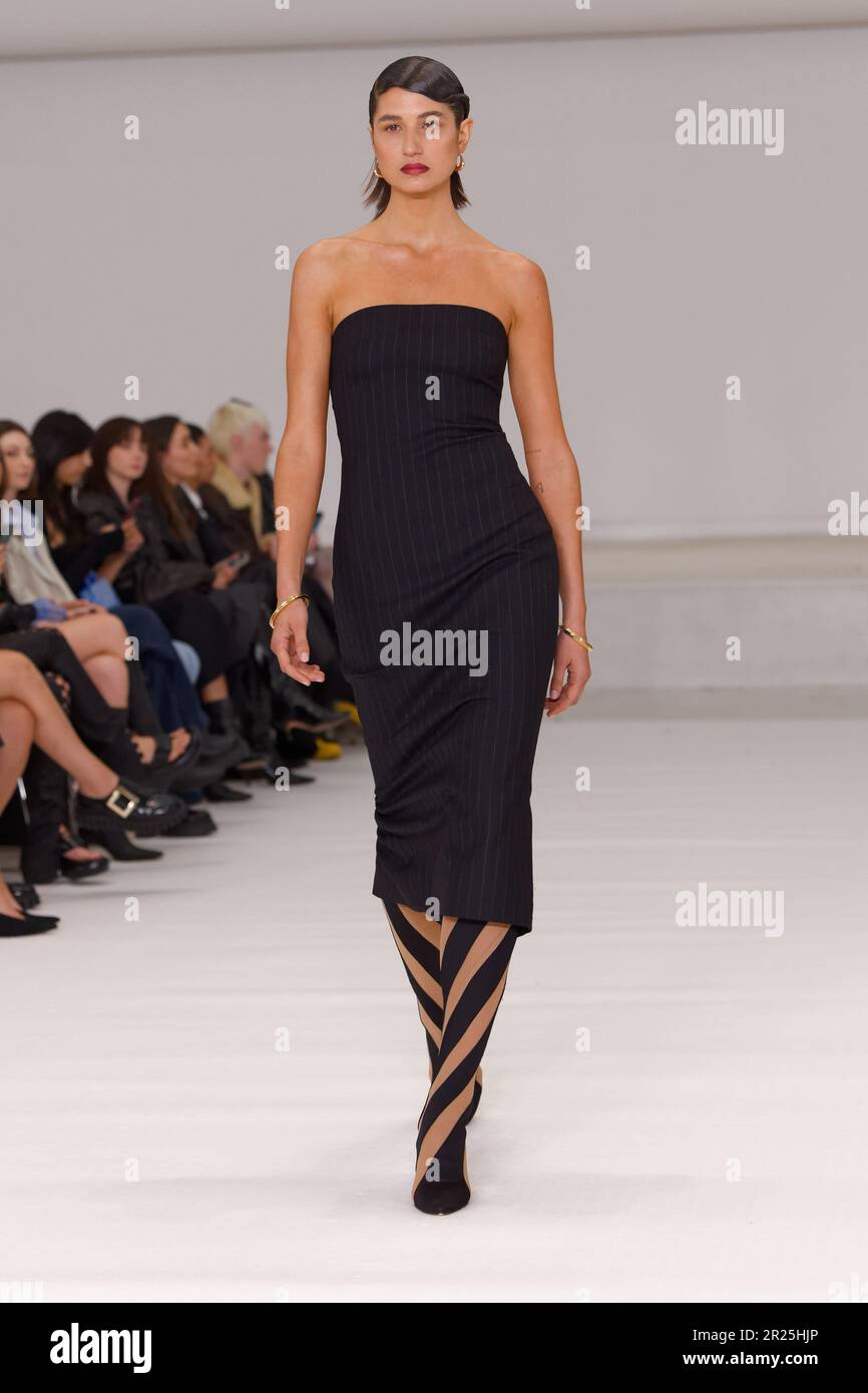 Sydney, Australia. 17th May, 2023. A model walks the runway during the HENNE show during the ...