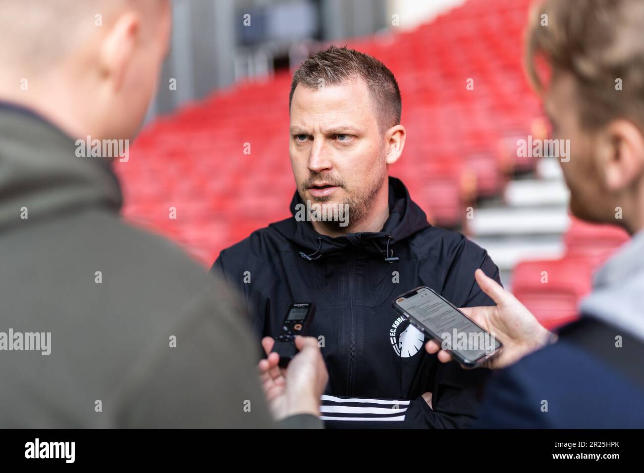 Copenhagen, Denmark. 17th May, 2023. Head coach Jacob Neestrup of FC ...
