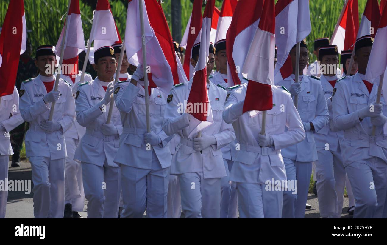 Indonesian flag raiser hi-res stock photography and images - Alamy