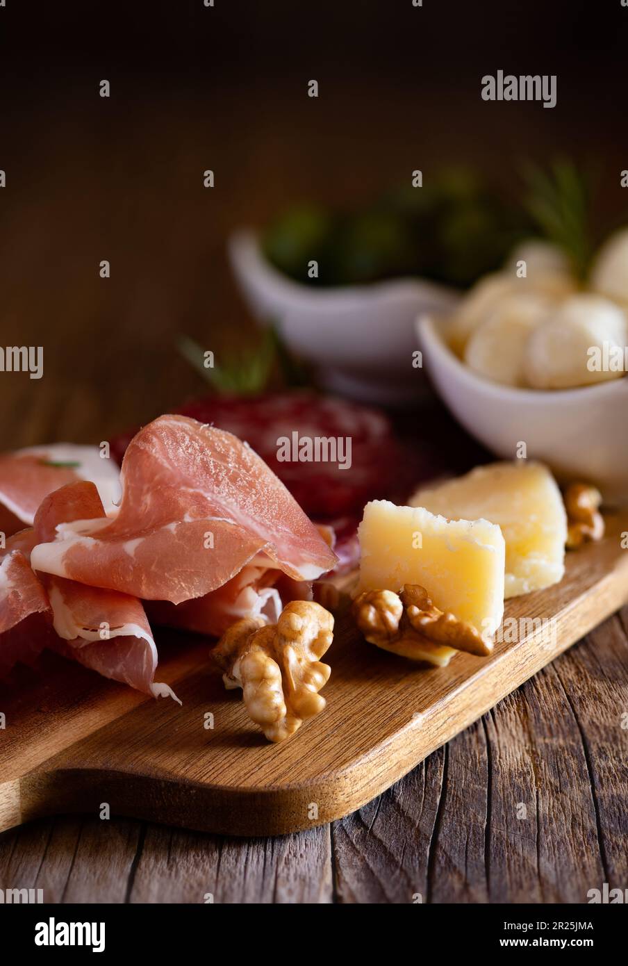 typical Italian antipasto platter with cold cuts and cheeses Stock ...