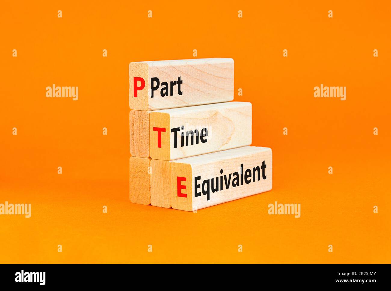 PTE Part time equivalent symbol. Concept words PTE Part time equivalent ...