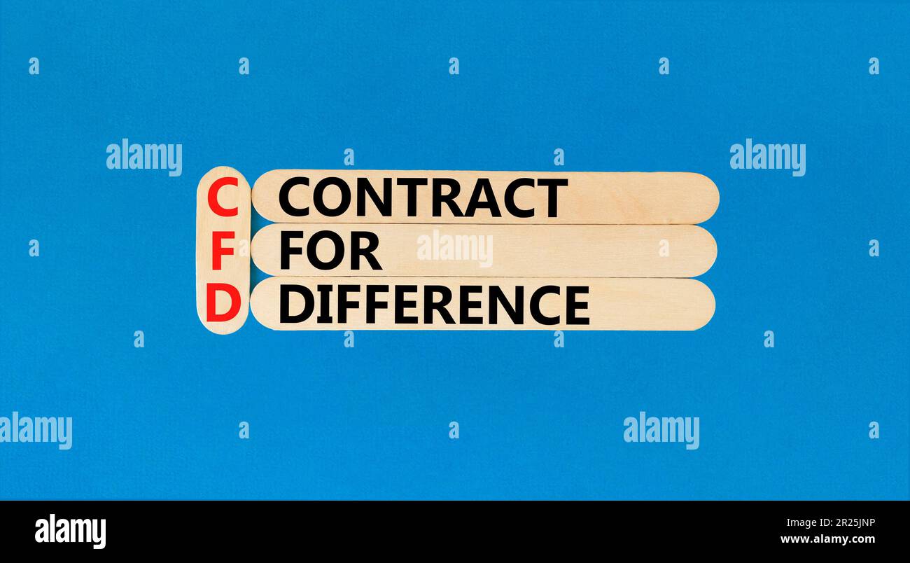 CFD symbol. Concept words CFD contract of difference on beautiful ... CFD symbol. Concept words CFD contract of difference on beautiful ...
