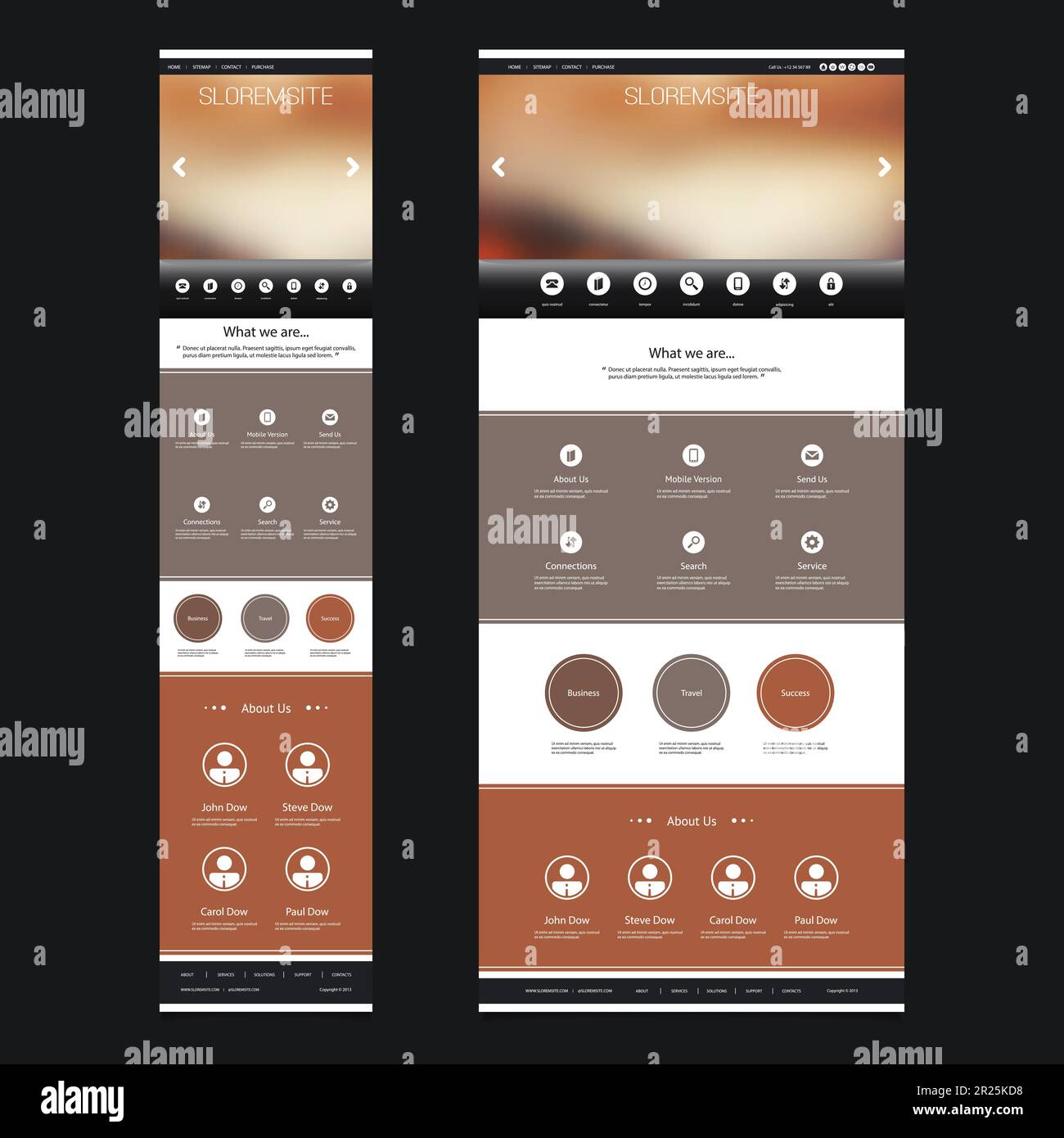 Responsive One Page Website Template with Blurred Background - Sunset ...
