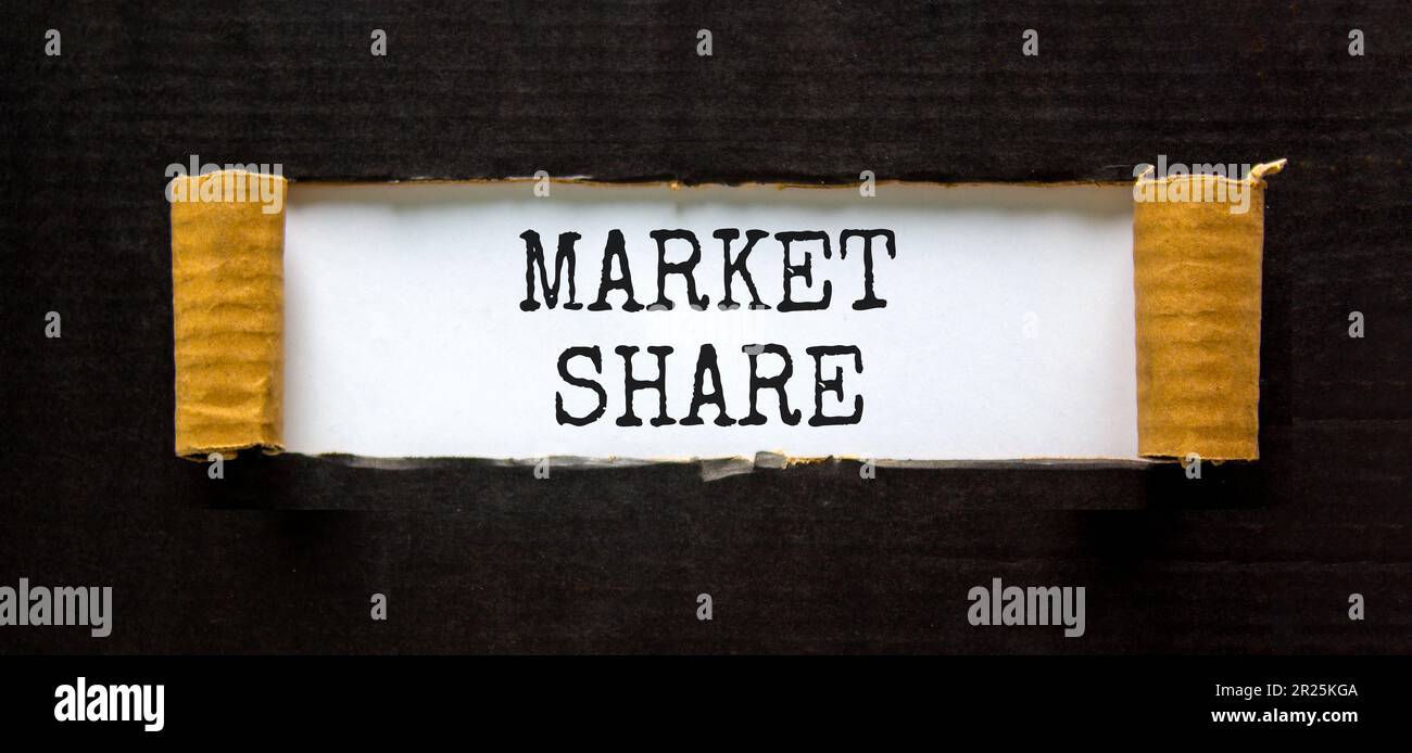 Market share symbol. Concept words Market share on beautiful white ...
