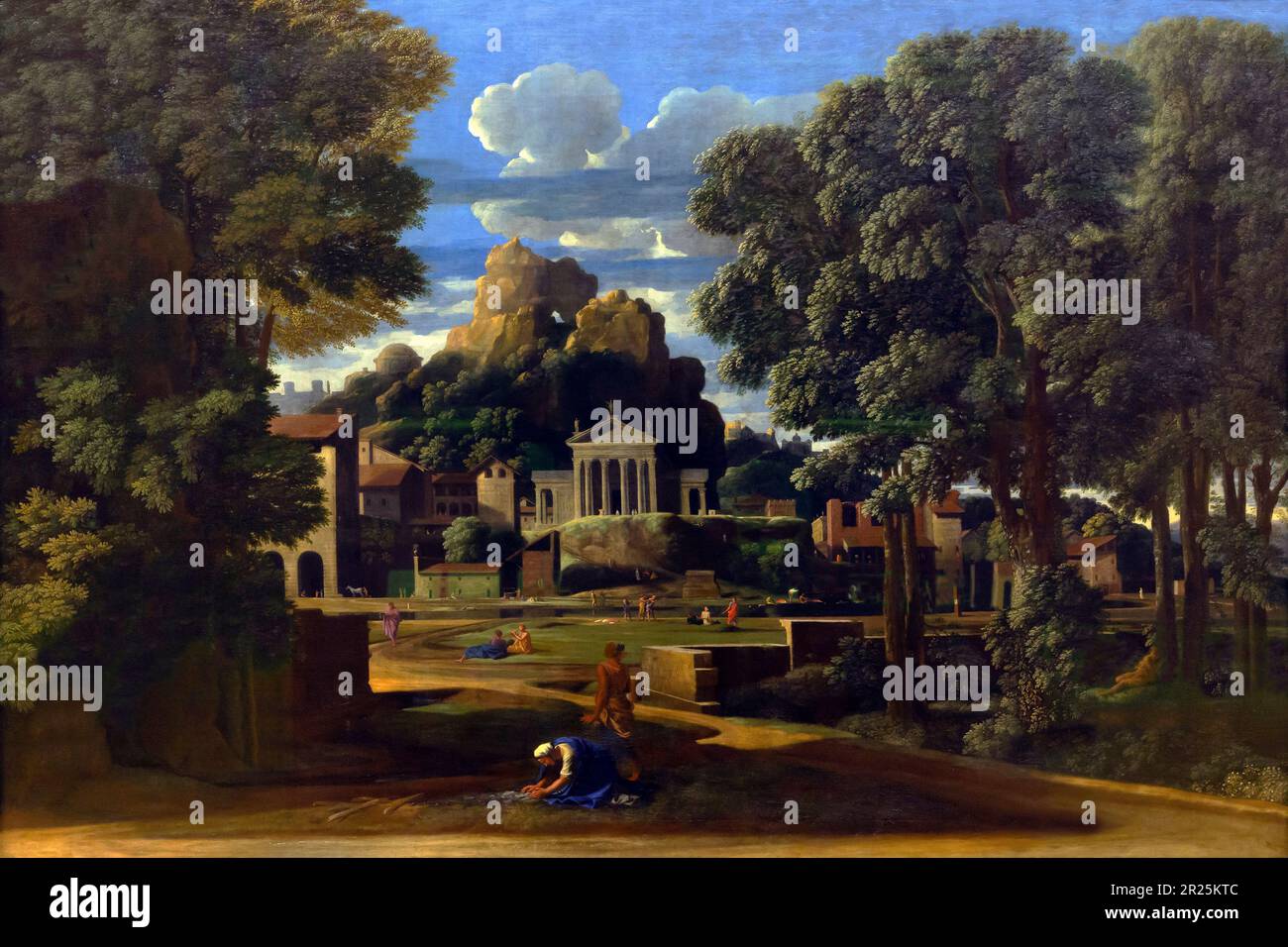 Landscape with the Ashes of Phocion, Nicolas Poussin, 1648 Stock Photo ...