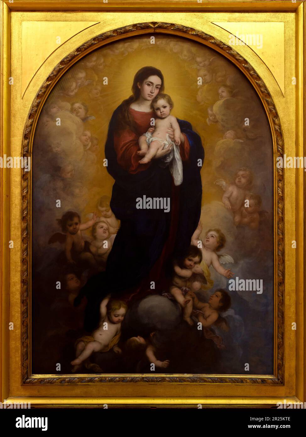 The Virgin and Child in Glory, Bartolome Esteban Murillo, 1673 Stock ...