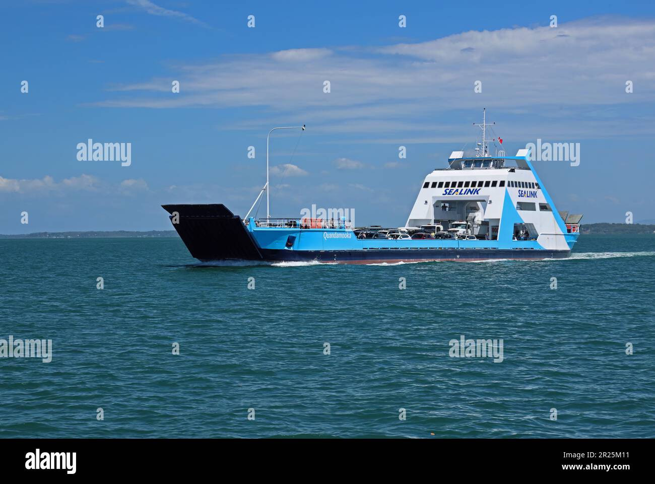 car ferry going to North Stradbroke Island North Stradbroke Island, Queensland, Australia. March ...
