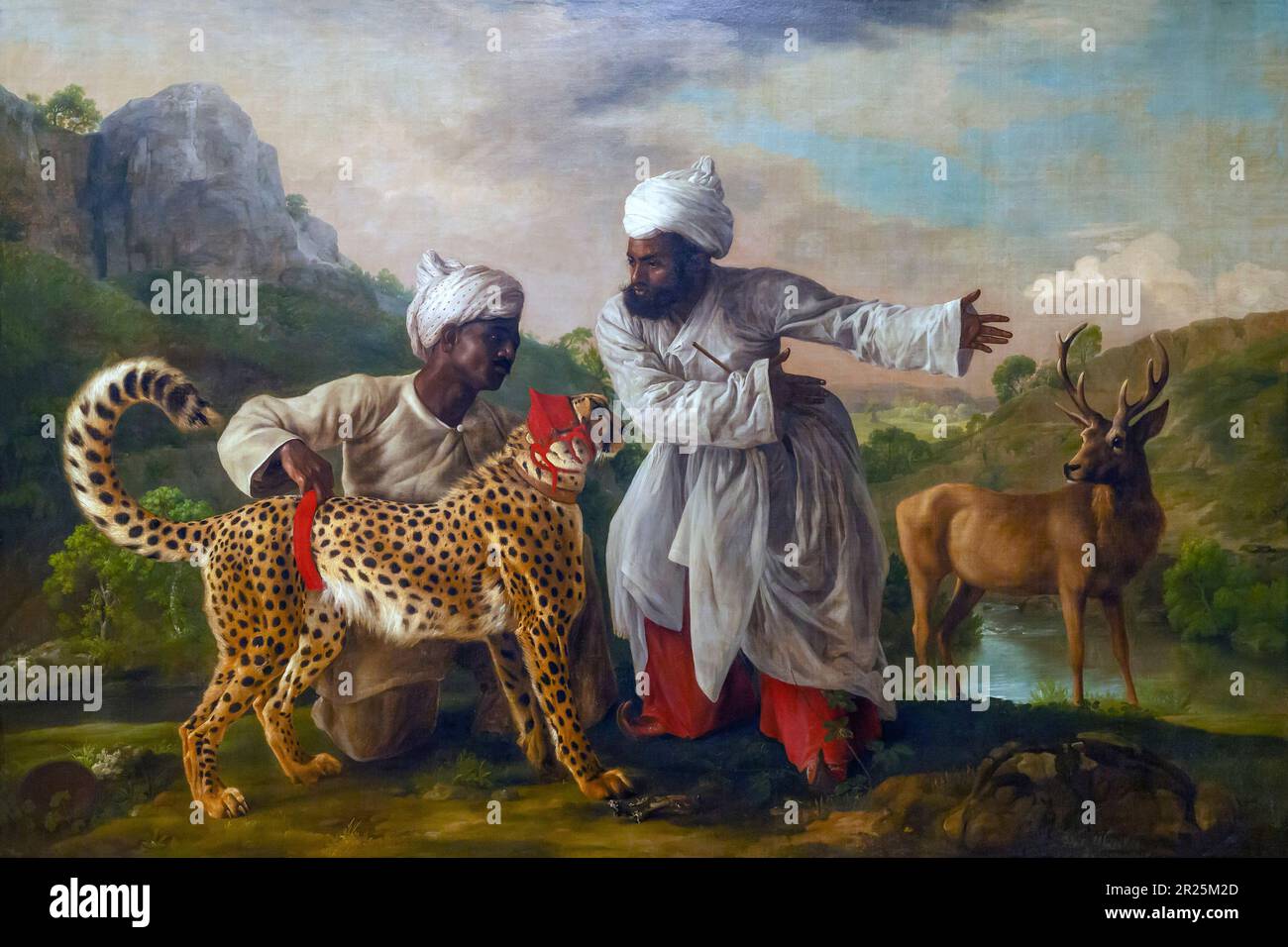 A Cheetah and a Stag with Two Indian Attendants, George Stubbs, 1764 ...