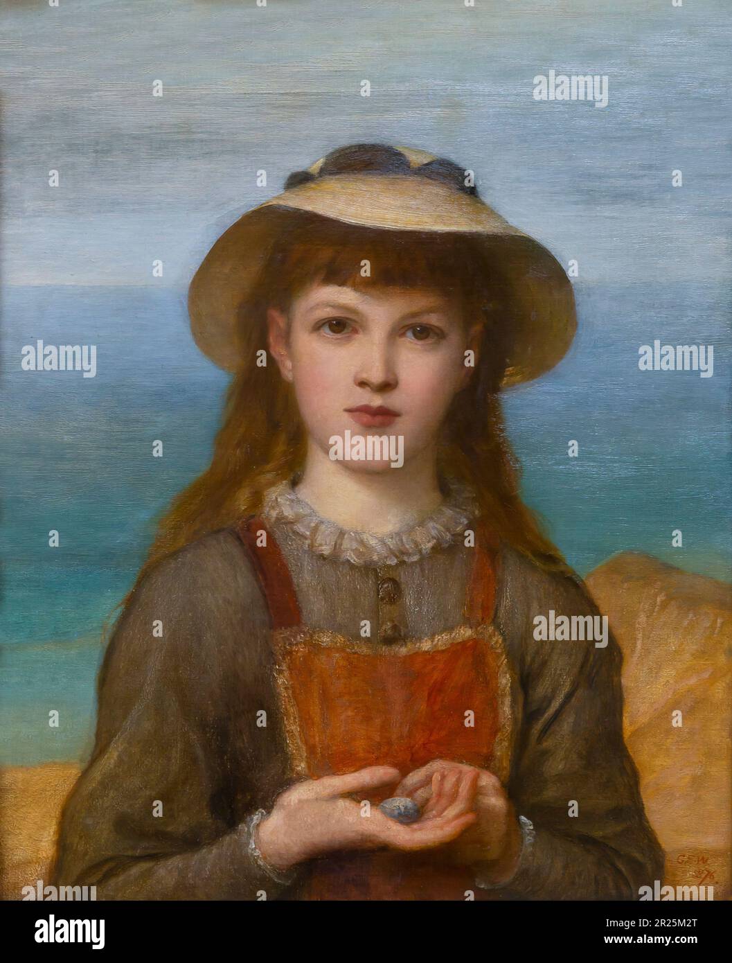 Study, Head of a Girl, George Frederick Watts, 1876 Stock Photo - Alamy