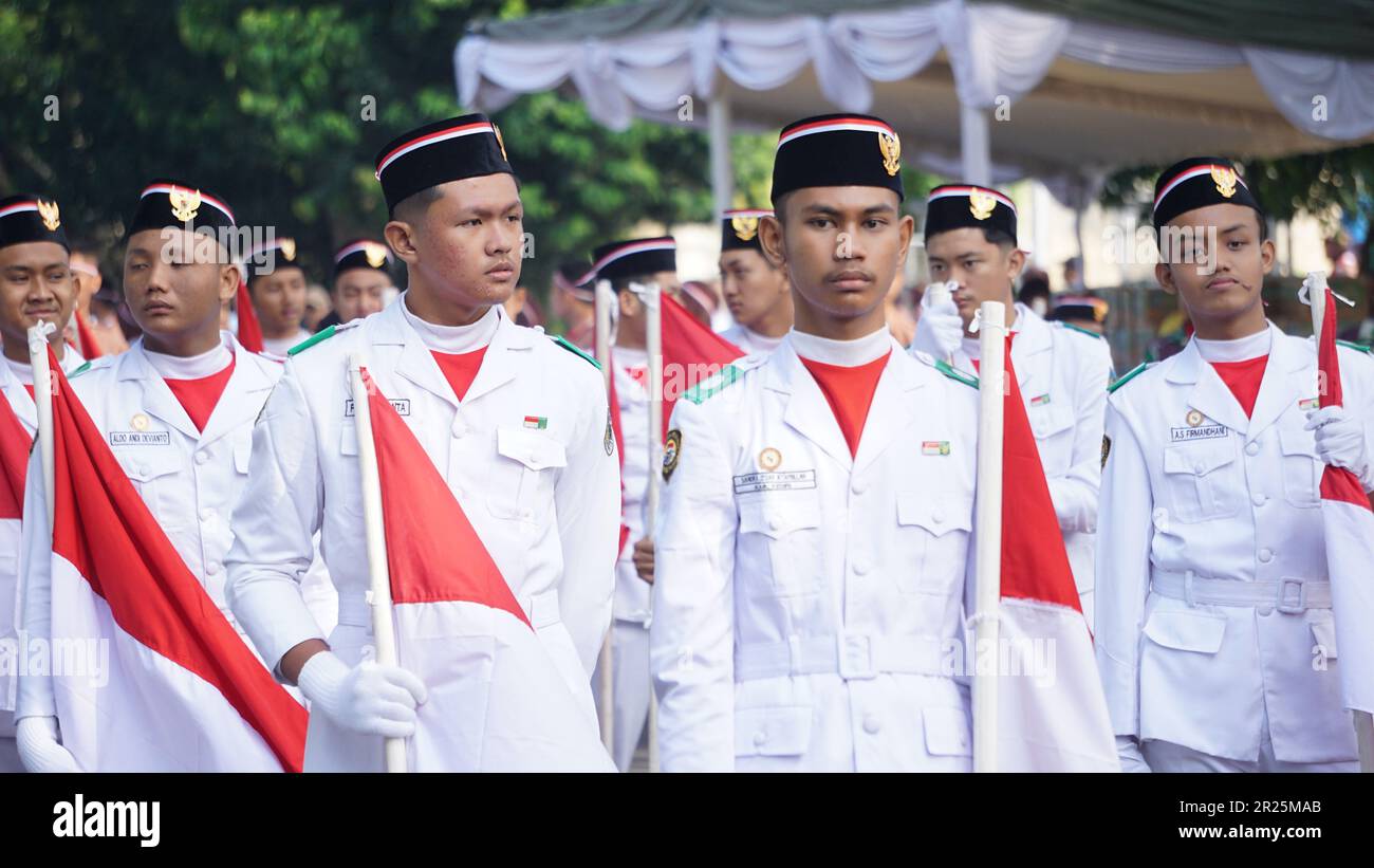 Indonesian flag raiser hi-res stock photography and images - Alamy